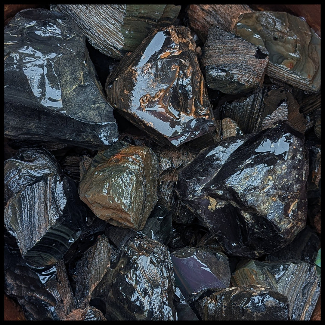 Rainbow Obsidian, Rough Rock, per lb| The Gem Shop, Inc.