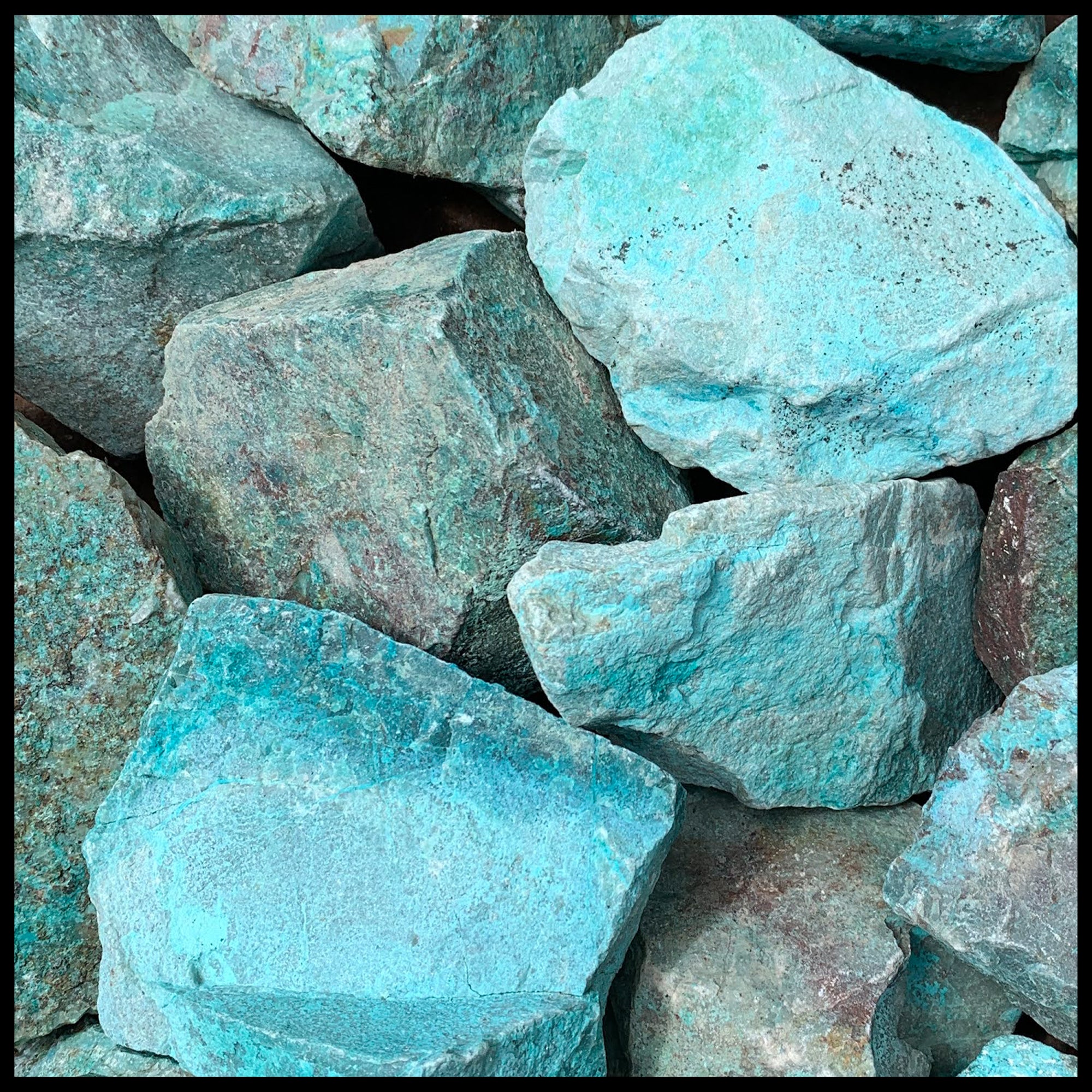 Chrysocolla in Quartz, Rough Rock, per lb| The Gem Shop, Inc.