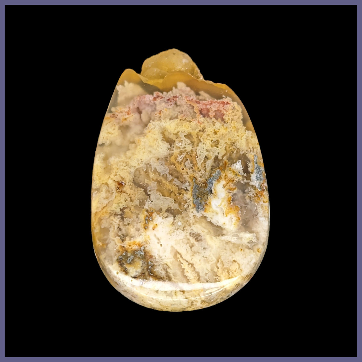RRP713c Regency Rose Plume Agate Cabochon| The Gem Shop, Inc.