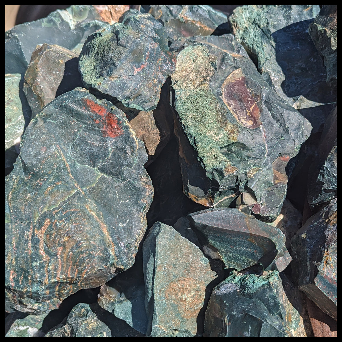 Bloodstone, Rough Rock, per lb| The Gem Shop, Inc.