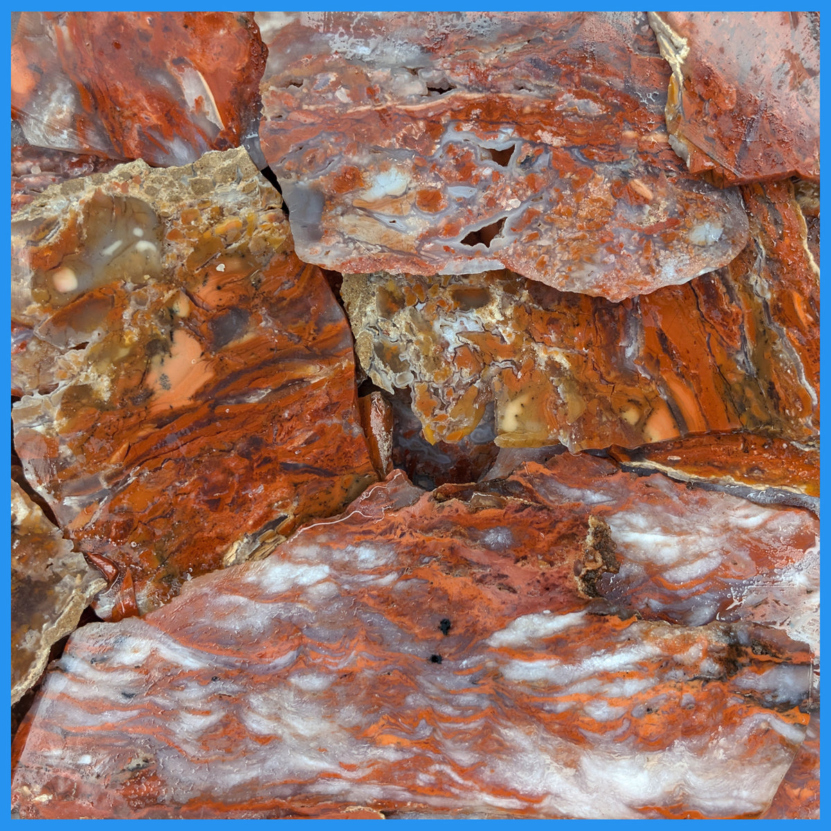 Red Velvet Agate Slabs - 1 lb lot| The Gem Shop, Inc.