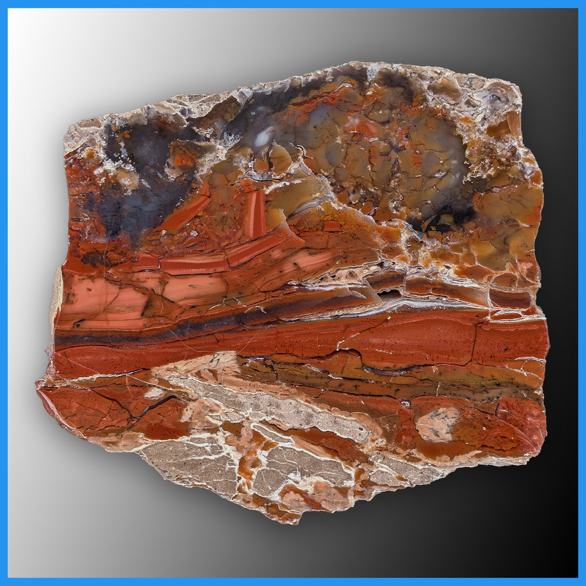 REV110 Red Velvet Agate Slab| The Gem Shop, Inc.