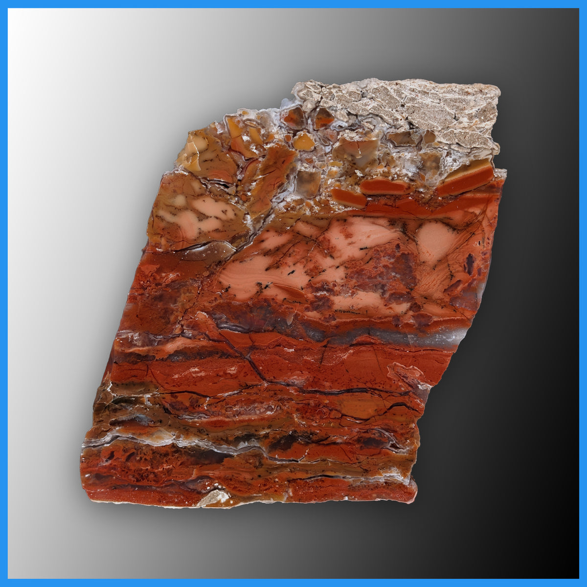 REV123 Red Velvet Agate Specimen| The Gem Shop, Inc.