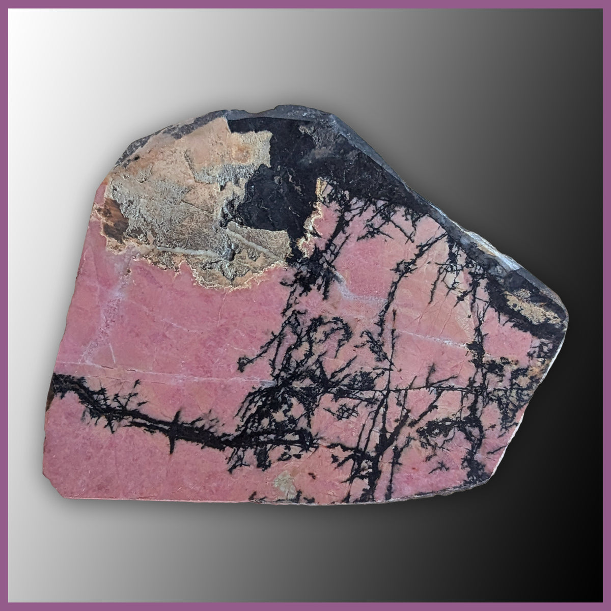 RHO109 Rhodonite Polished Slab| The Gem Shop, Inc.