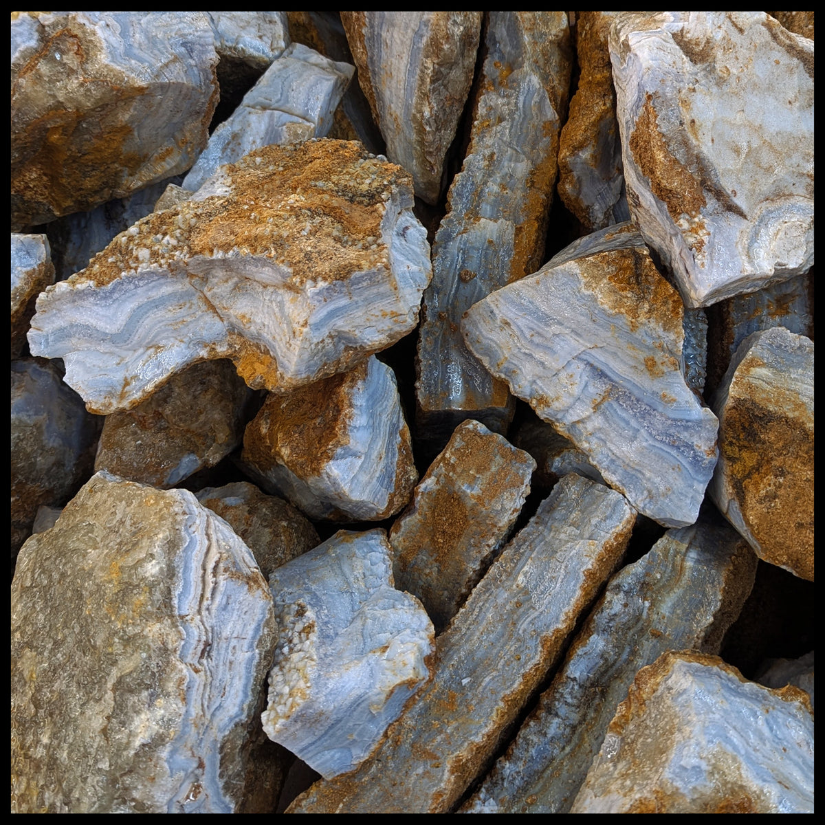 Blue Lace Agate, Rough Rock, per lb| The Gem Shop, Inc.