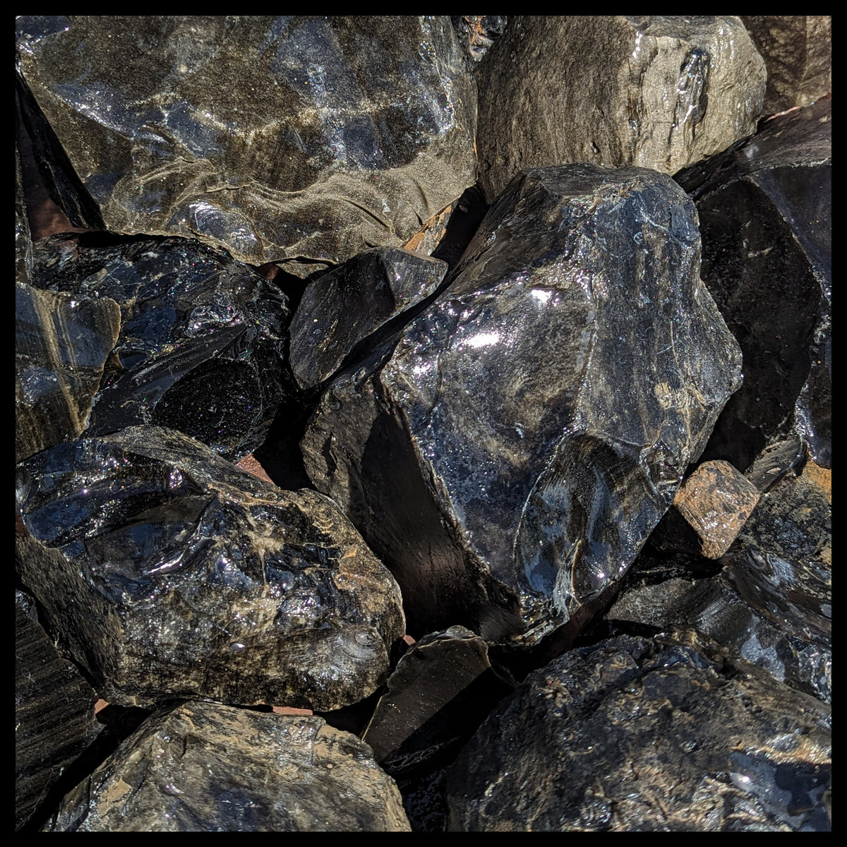 Sheen Obsidian, Rough Rock, per lb| The Gem Shop, Inc.