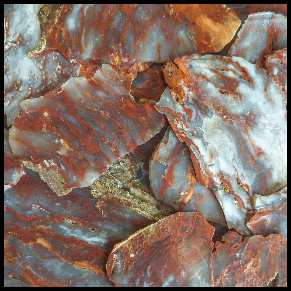 Red Velvet Agate Slabs - 1 lb lot| The Gem Shop, Inc.