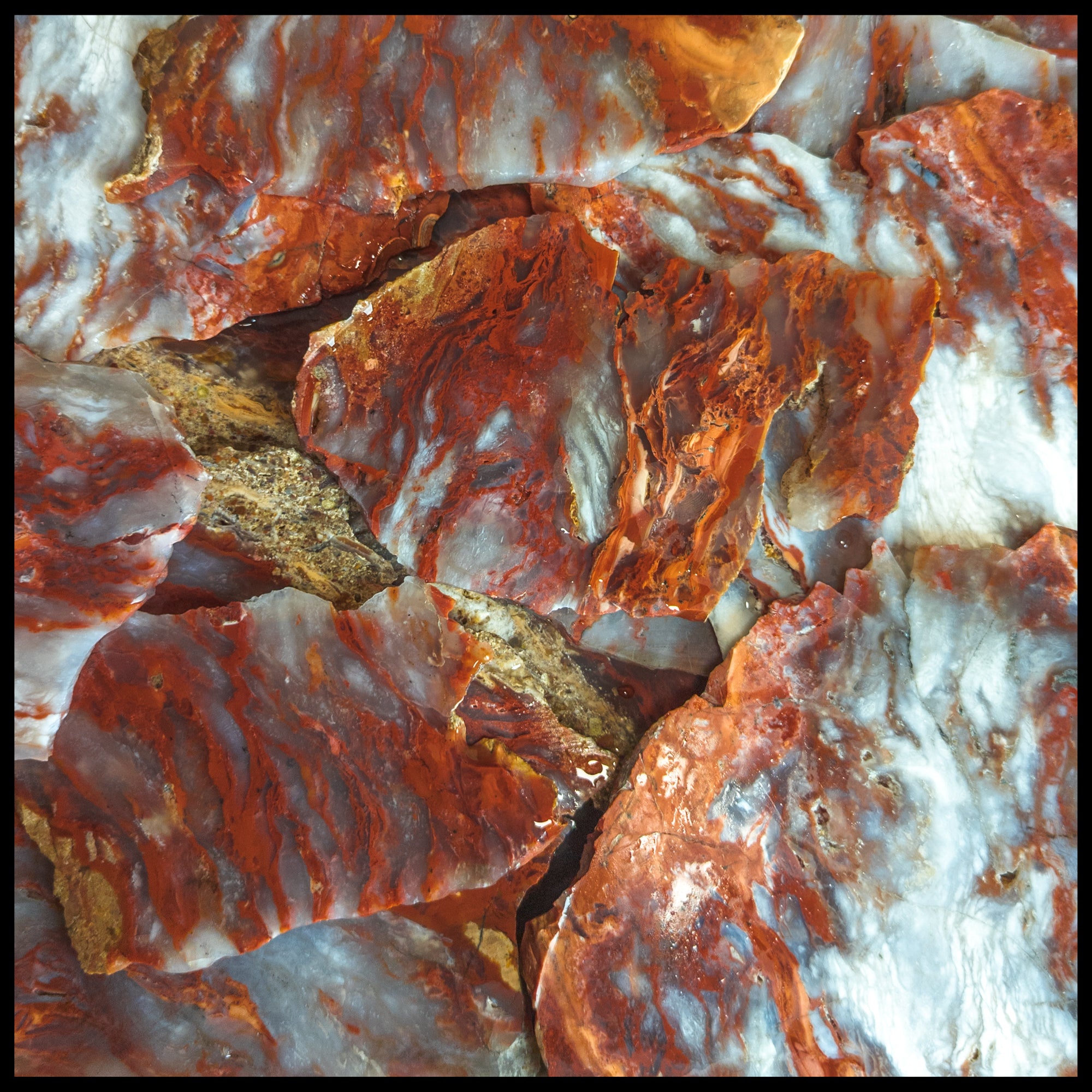 Red Velvet Agate Slabs - 1 lb lot| The Gem Shop, Inc.