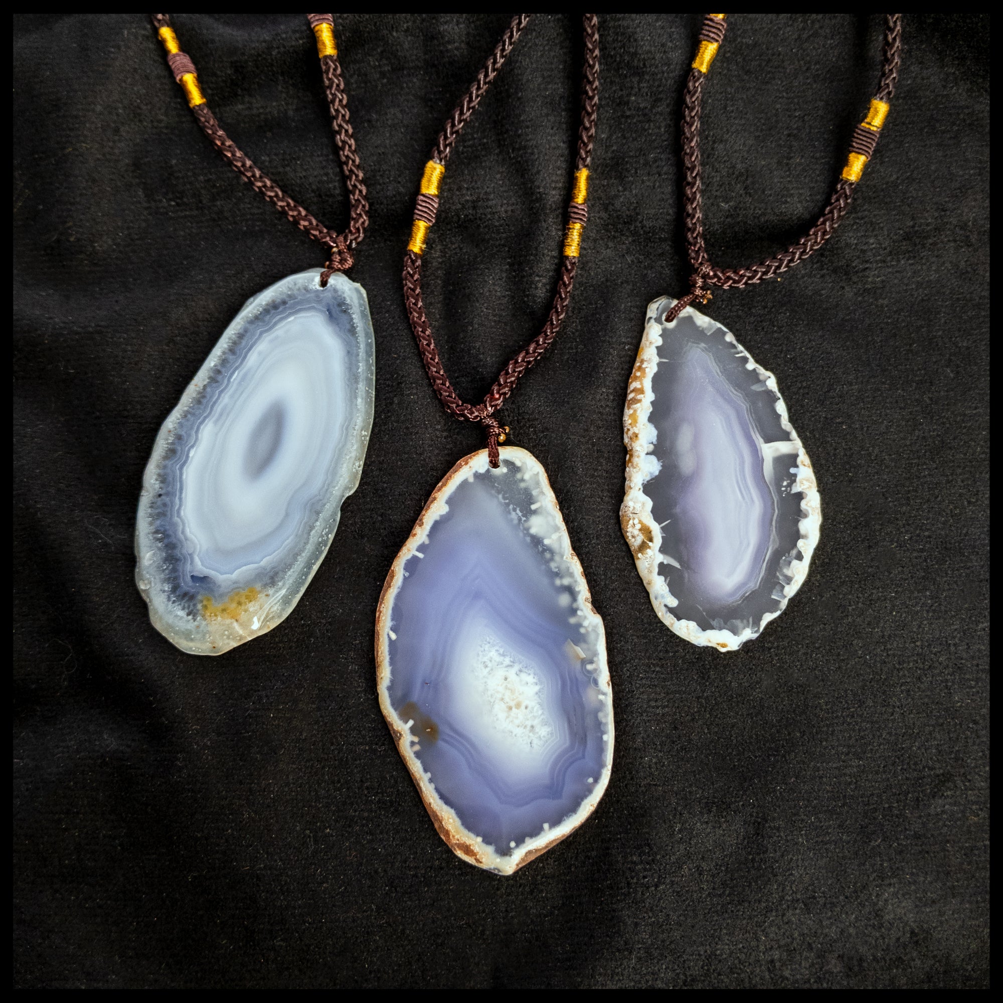 raw agate necklace