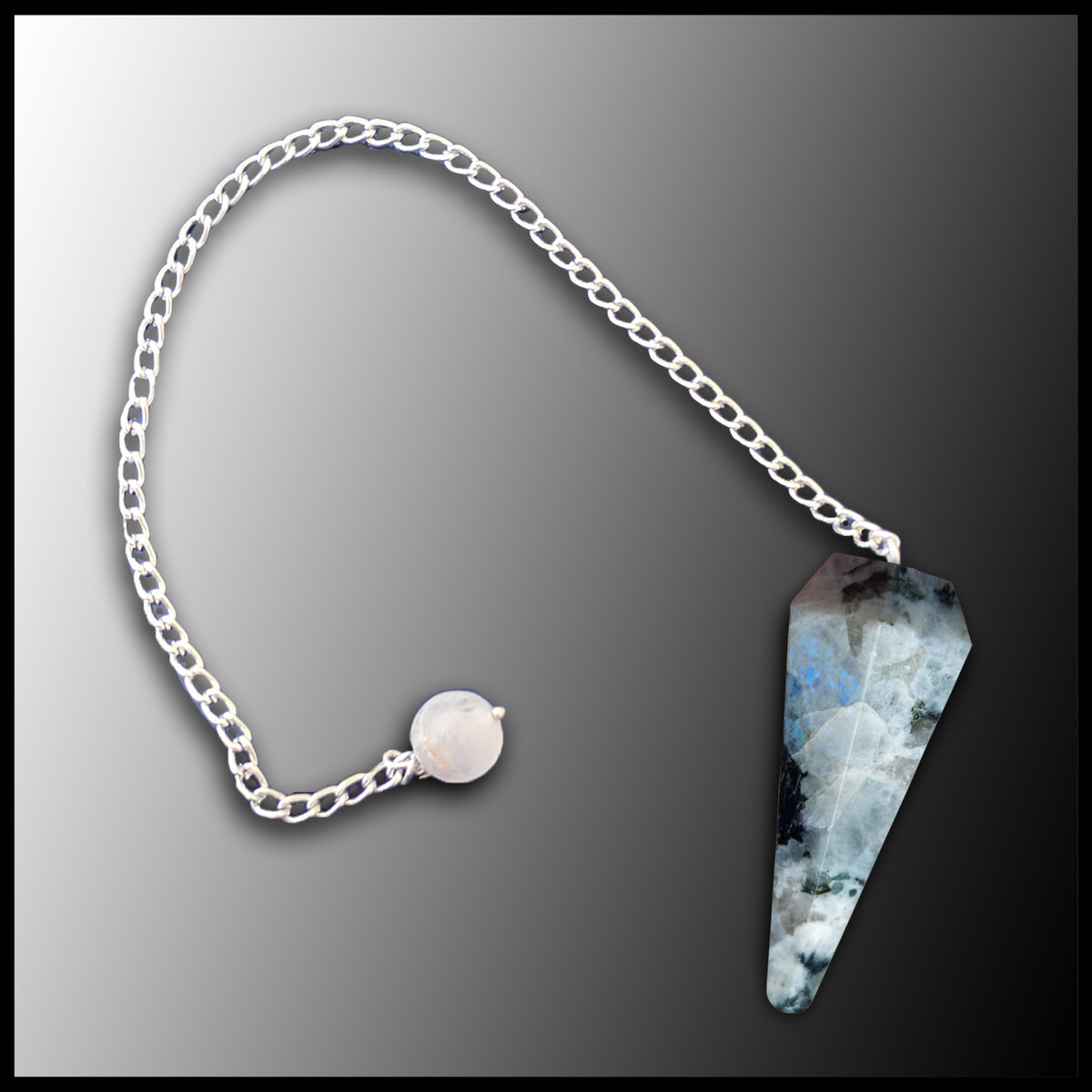 Rainbow Moonstone Pendulum| The Gem Shop, Inc.