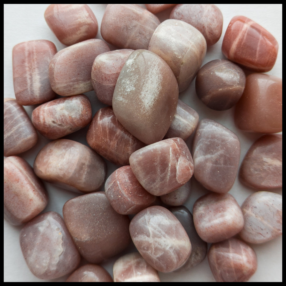 Moonstone, Peach, Tumbled Stone, 1 lb lot| The Gem Shop, Inc.